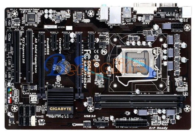 GIGABYTE GA-B75-DS3V FOR Intel Socket LGA 1155 B75 ATX PC Motherboard ...