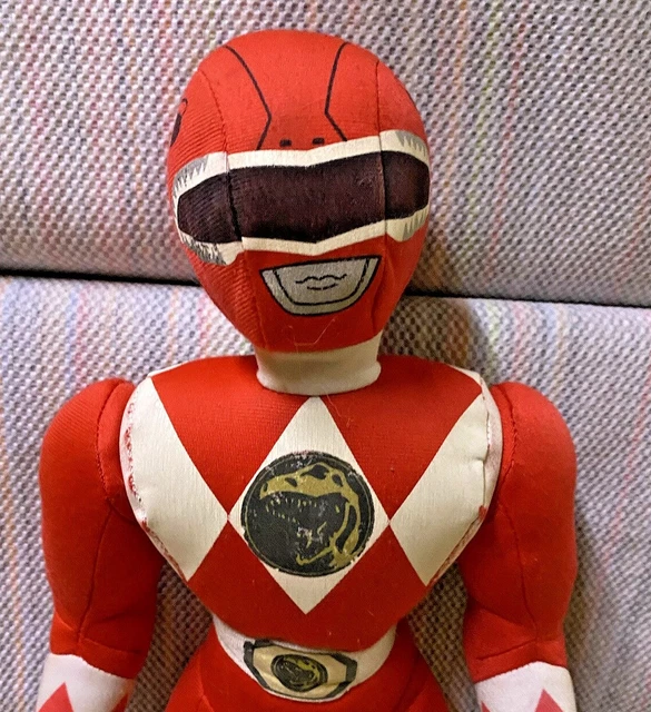 HUGE 1994 RED POWER RANGER MIGHTY MORPHIN Poseable Plush Toy Figure ...