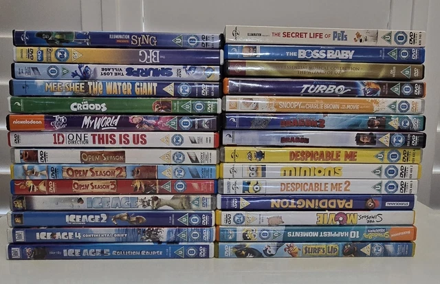 28 X CHILDREN'S DVD Bundle. Family, Kids Job Lot DreamWorks BBC Read ...