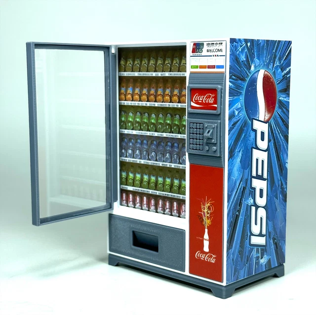 DIORAMA 1/18 DRINKS Cabinet Model Garage Vending Machine Scene Props ...