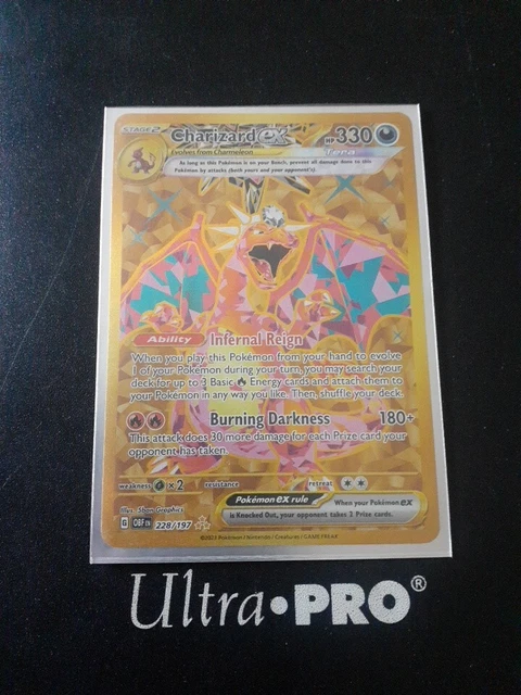 POKEMON TCG HYPER Rare Gold Charizard EX Obsidian Flames 228/197 $35.00 ...