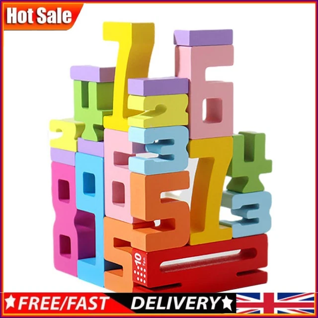 NUMBER STACKING BLOCKS Preschool Learning Activities Balance ...