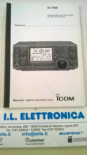 MANUALE IN ITALIANO istruzioni d'uso per ICOM IC-7400 EUR 8,90 ...
