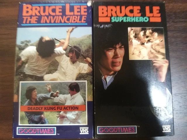 BRUCE LE SUPERHERO And Bruce Lee The Invincible Used On VHS Martial ...