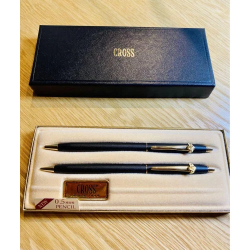 CROSS MECHANICAL PENCIL Ballpoint Pen Set Wooden Charm limited From ...