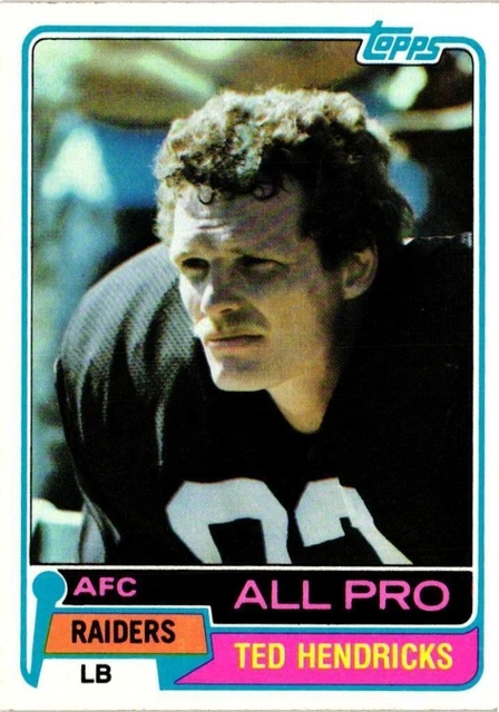 TED HENDRICKS 1981 Topps FB #200 ACHETER 2 ARTICLES POUR 50 % DE ...