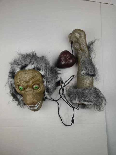 VTG ALL HALLOW'S Eve Werewolf Blow Mold Arm Heart Halloween Decoration ...
