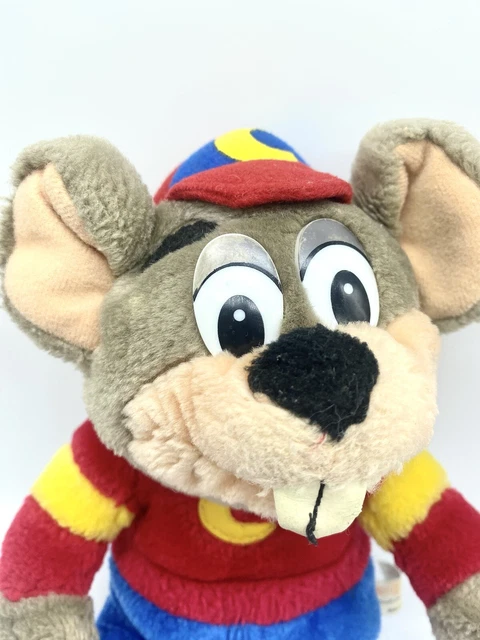 SHOWBIZ PIZZA TIME CHUCK E. CHEESE Plush 12" 1980s Vintage Red & Blue ...