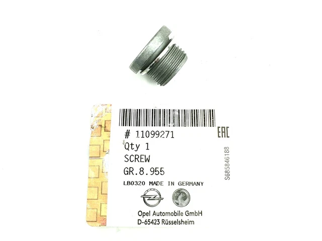 ORIGINAL OPEL VERSCHLUSSSCHRAUBE M18x1.5 Ölkanal Astra Corsa Insignia ...