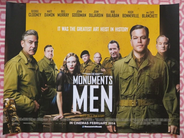 THE MONUMENTS MEN QUAD (30"x 40") ROLLED POSTER GEORGE CLOONEY MATT ...