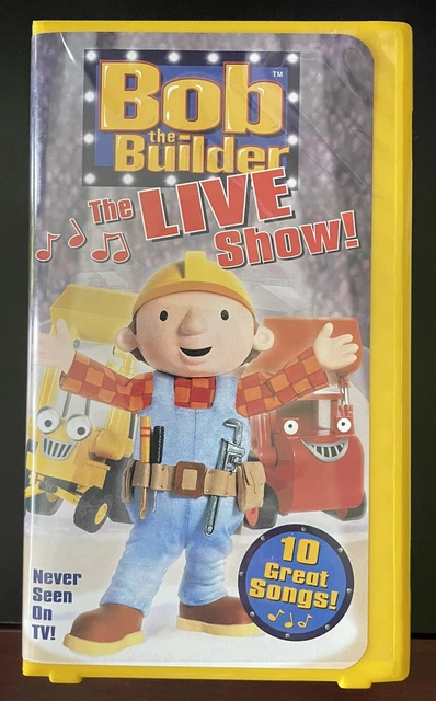 BOB THE BUILDER The Live Show VHS Cassette Never Seen On TV Yellow Case ...