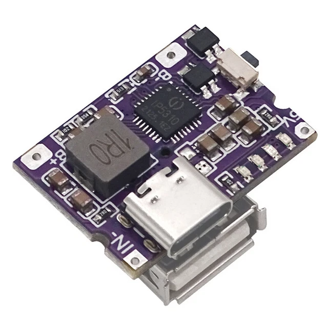 TYPE-C USB 5V 3A Boost Converter Step-Up Power Module IP5310 Mobile ...