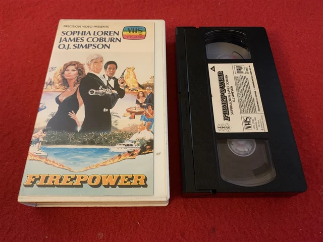 FIREPOWER VERY RARE ITC PRE-CERT VINTAGE VHS VIDEO TESTED Sophia Loren ...