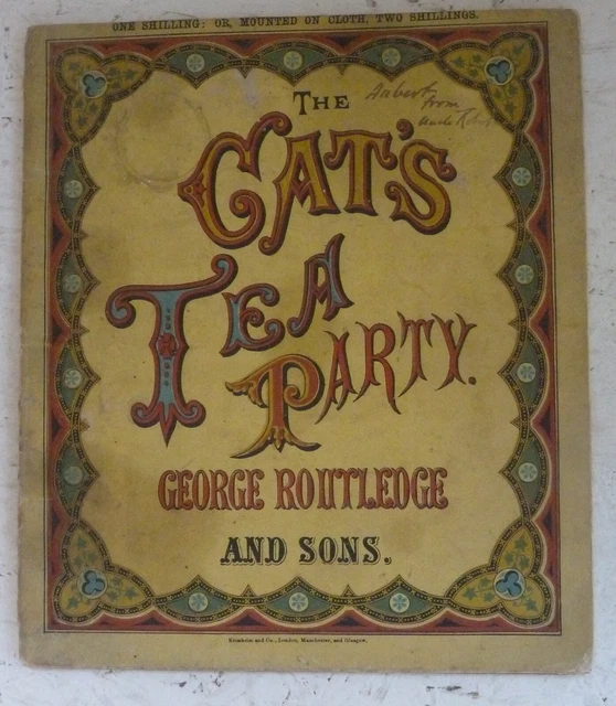 VINTAGE CHILDREN'S BOOK The Cats Tea Party Harrison Weir Colour ...