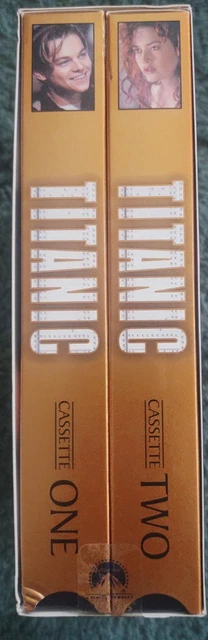 TITANIC \WIDESCREEN VHS Leonardo DiCaprio Kate Winslet Two Tape Set £2. ...