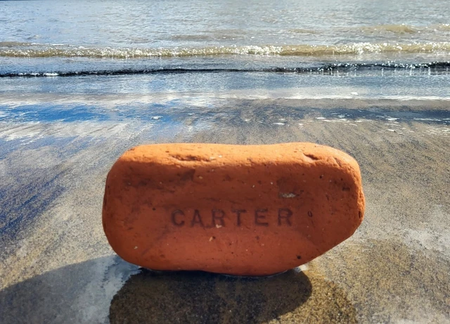 RARE CARTER STAMPED Antique Red Sea Brick Beach Combing Find £10.00 ...