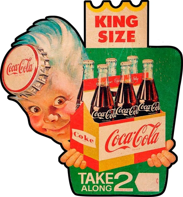 (3) COCA COLA Sprite Boy King Size Cokes 15" Heavy Duty Usa Made Metal ...