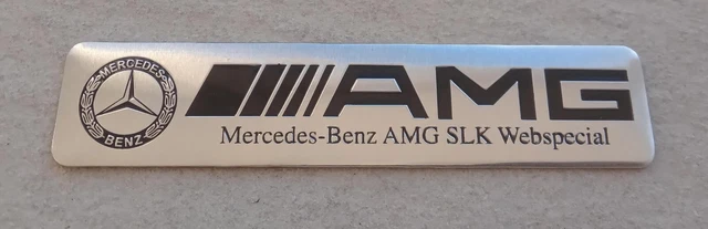 AUTOCOLLANT STICKER 3D Metal Logo Mercedes Amg Slk En Aluminium Dim. 12 ...