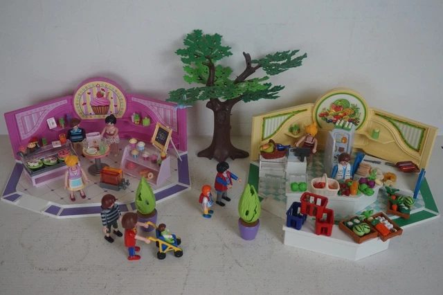 LOT DE PLAYMOBIL Le Café Cupcake N° 9080 + L'épicerie N° 9403 ...