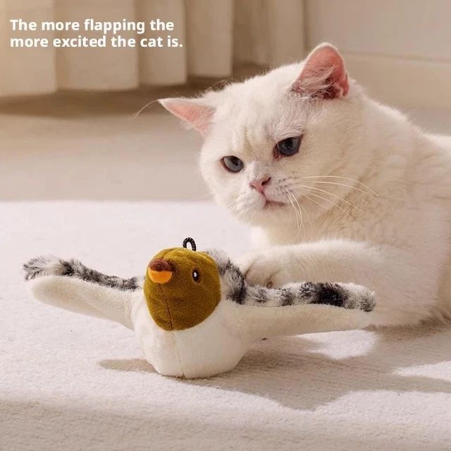 UPGRADED FLAPPY CAT Toy, Interactive Chirping Bird Cat Toy with Remote ...