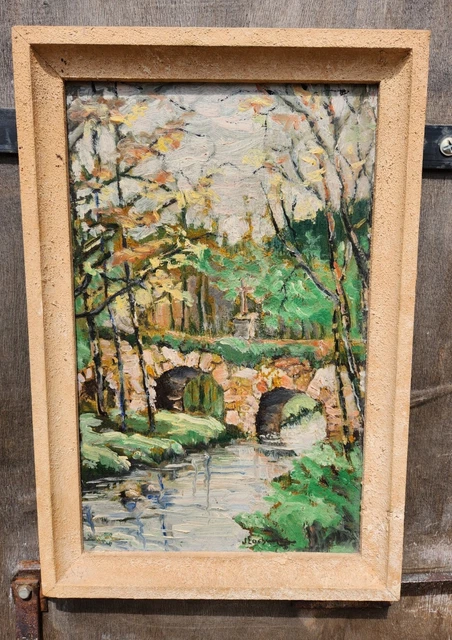 ANCIEN TABLEAU HUILE sur panneau J. Lachaud EUR 95,00 - PicClick FR