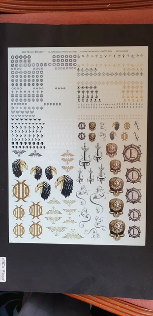 FORGEWORLD WARHAMMER 30K 40k Blackshields Transfers Sheet Decals Horus Heresy £160.00 - PicClick UK