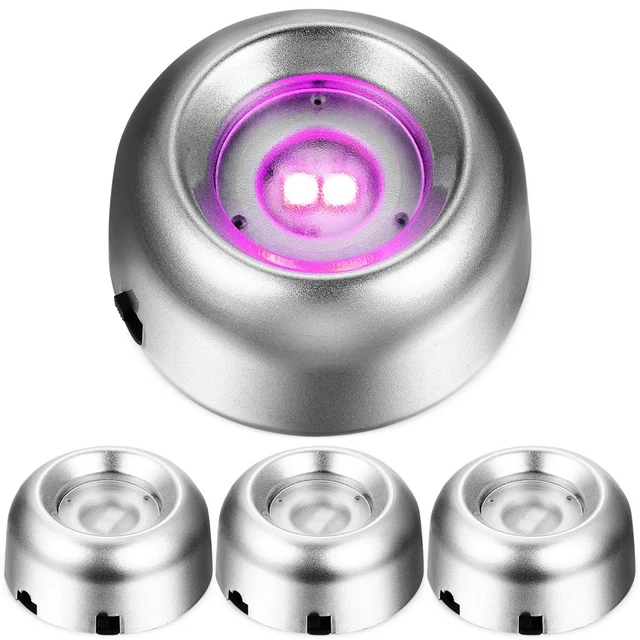 4 PCS COLORFUL LED Light Bases Led Lamp Bases Show Stands Display ...