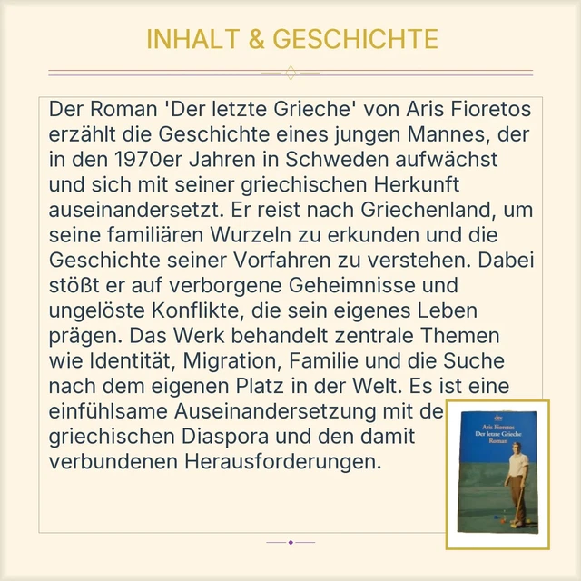 ARIS FIORETOS LE Dernier Grec Roman Société dtv EUR 6,71 - PicClick FR