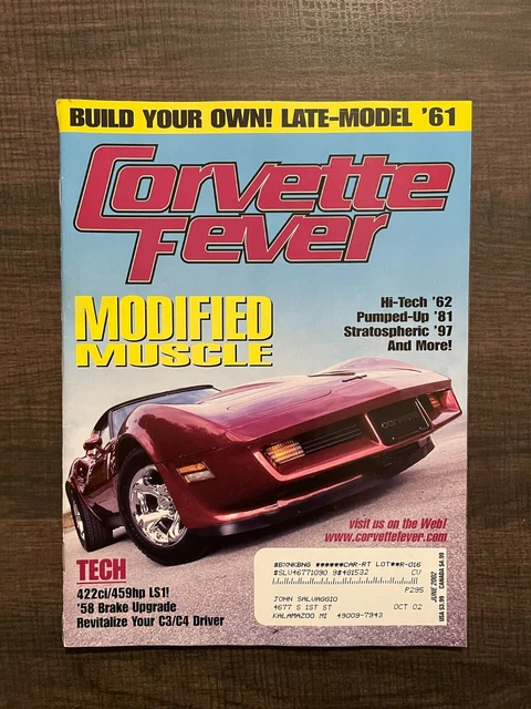 CORVETTE FEVER MAGAZINE June 2002 Modified Muscle Hi-Tech '61 Pumped Up ...