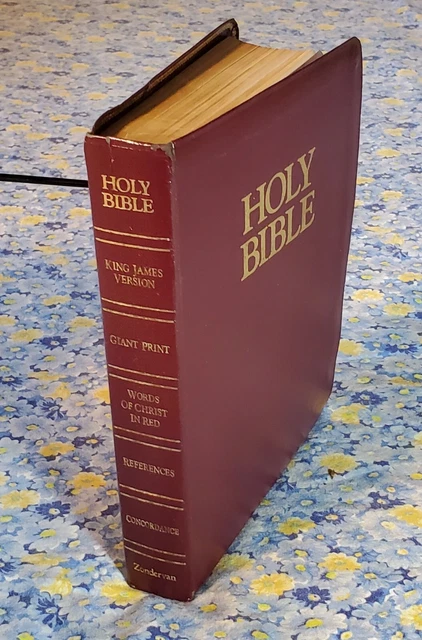 HOLY BIBLE, REFERENCE KJV Giant Print Red Letter Concordance Zondervan, Indexed $26.30 - PicClick CA