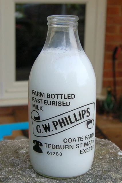 MILK BOTTLE LOVELY Phillips ( Exeter ) Tedburn St. Mary dairy £6.49 ...