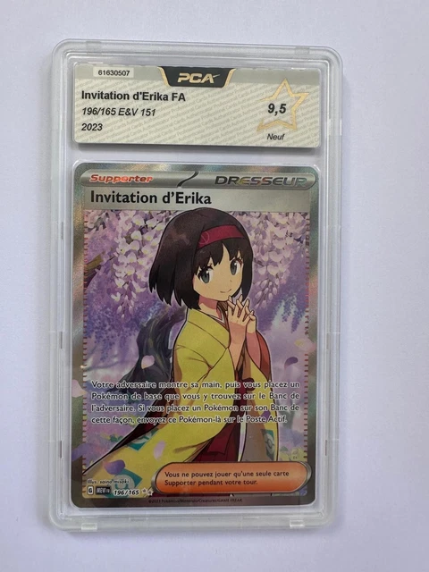 CARTE POKÉMON INVITATION d'Erika FA 196/165 Pokémon 151 PCA 9,5 FR EUR ...