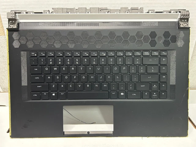 GENUINE DELL ALIENWARE M17 R4 PALMREST US Backlit KEYBOARD 06N1JW 6N1JW ...