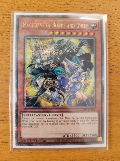 YU-GI-OH MAGICIANS OF Bond and Unity Quarter Century Rare AGOV-EN000 25 Ans EUR 99,90 - PicClick FR
