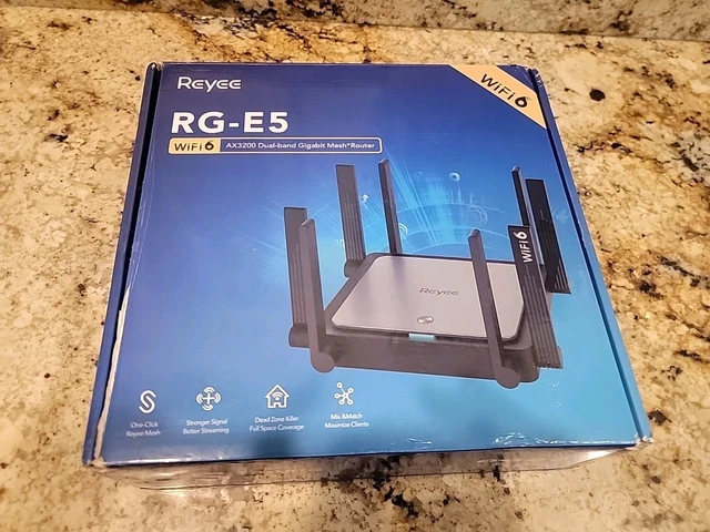 REYEE RG E5 Black WiFi 6 High Speed AX3200 Dual Band Gigabit Mesh ...
