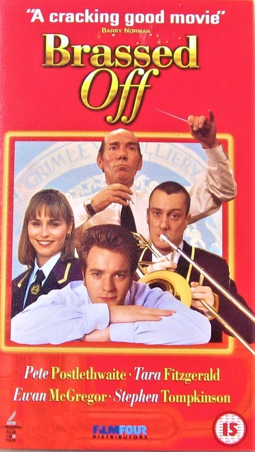 BRASSED OFF - Ewan McGregor - Pete Postlethwaite - VHS Comedy drama £1. ...