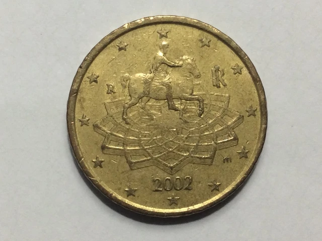 ITALY COIN PIÈCE de 50 cents euros Italie Marc Aurèle 2002 centimes ...
