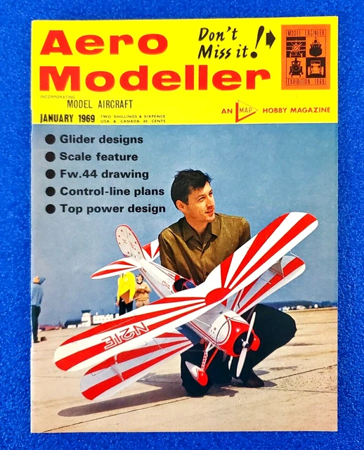 AERO MODELLER: MODEL Aircraft Glider Designs January 1969 Vintage ...