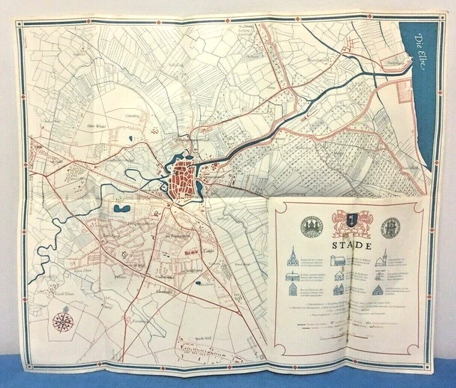 VINTAGE STADE GERMANY Travel Tourist Brochure Map 1960s EUR 11,38 ...