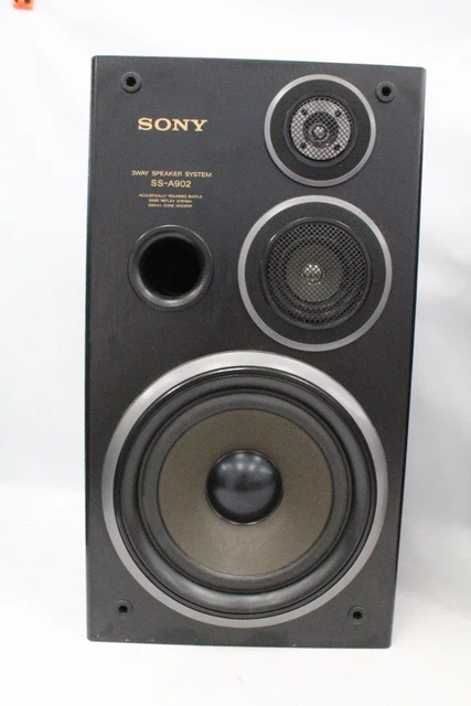 PAIR OF VINTAGE SONY SS-A902 3 Way Bookshelf SPEAKERS In Black 6ohms ...