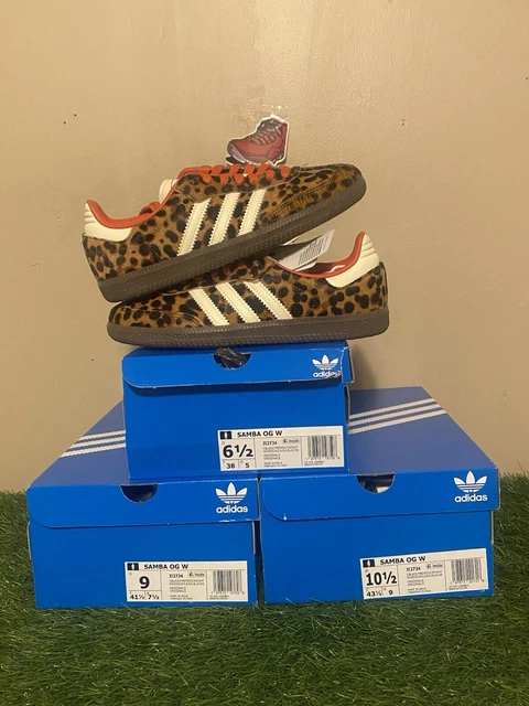 SIZE 5W-11W - adidas Samba OG Leopard Pack - Preloved Red W JI2734 £149 ...