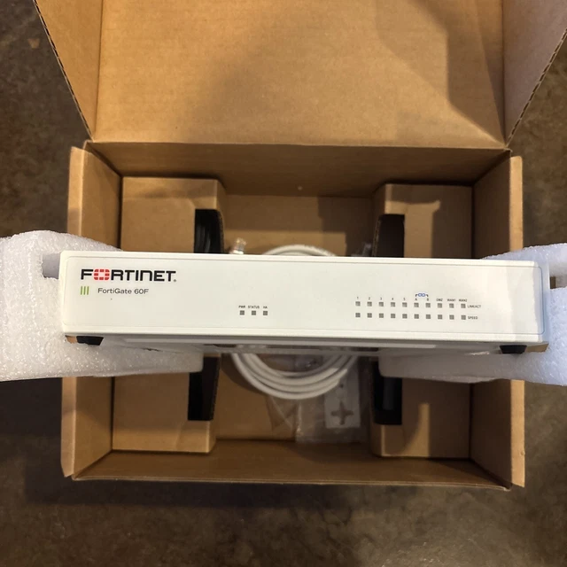 FORTINET FORTIGATE 60F FG-60F Network Security Firewall with PWR Supply ...
