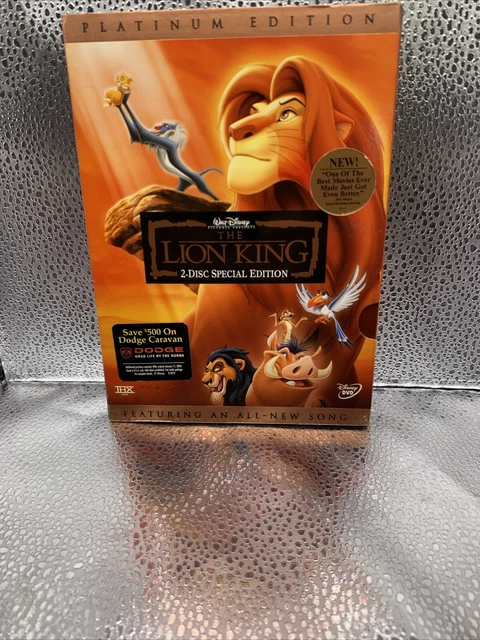 THE LION KING (DVD, 2003, 2-Disc Set, Platinum Edition) Walt Disney Pictures- *G $15.17 ...