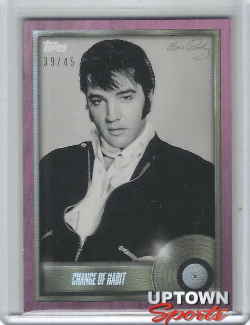 CARTE 2022 TOPPS Elvis Presley The King of Rock & Roll #124 ROSE parallèle #39/45 EUR 10,31 ...