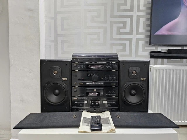 TECHNICS SU-X120 HI-FI Stereo Stack System With Speakers Remote Manual ...