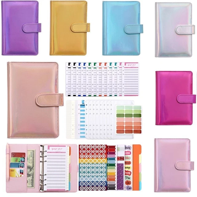 STICKERS BINDER LEDGER with Zipper Envelopes PVC Budget Planner ...