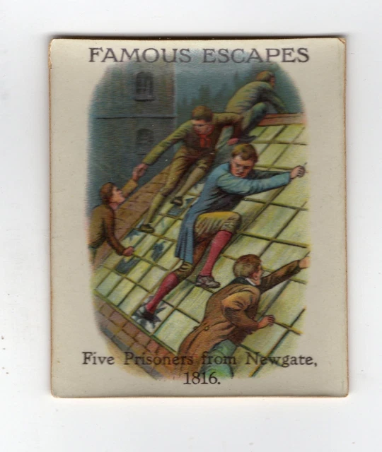 CARRERAS FAMOUS ESCAPES Card #16 Awaiting Botany Bay sending at Newgate ...