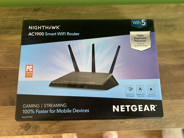 NETGEAR NIGHTHAWK AC1900 Dual-Band Wi-Fi Smart Gaming Router R7000 $5. ...
