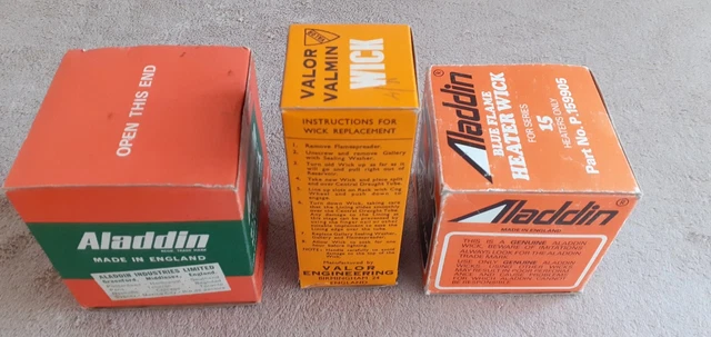 ALADDIN BLUE FLAME Paraffin Heater Wick Boxes Valor Valmin Box Empyt ...