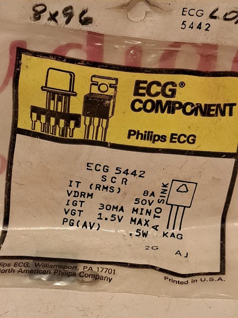 NOS PHILIPS ECG Components ECG 5442 Transistor $7.00 - PicClick CA